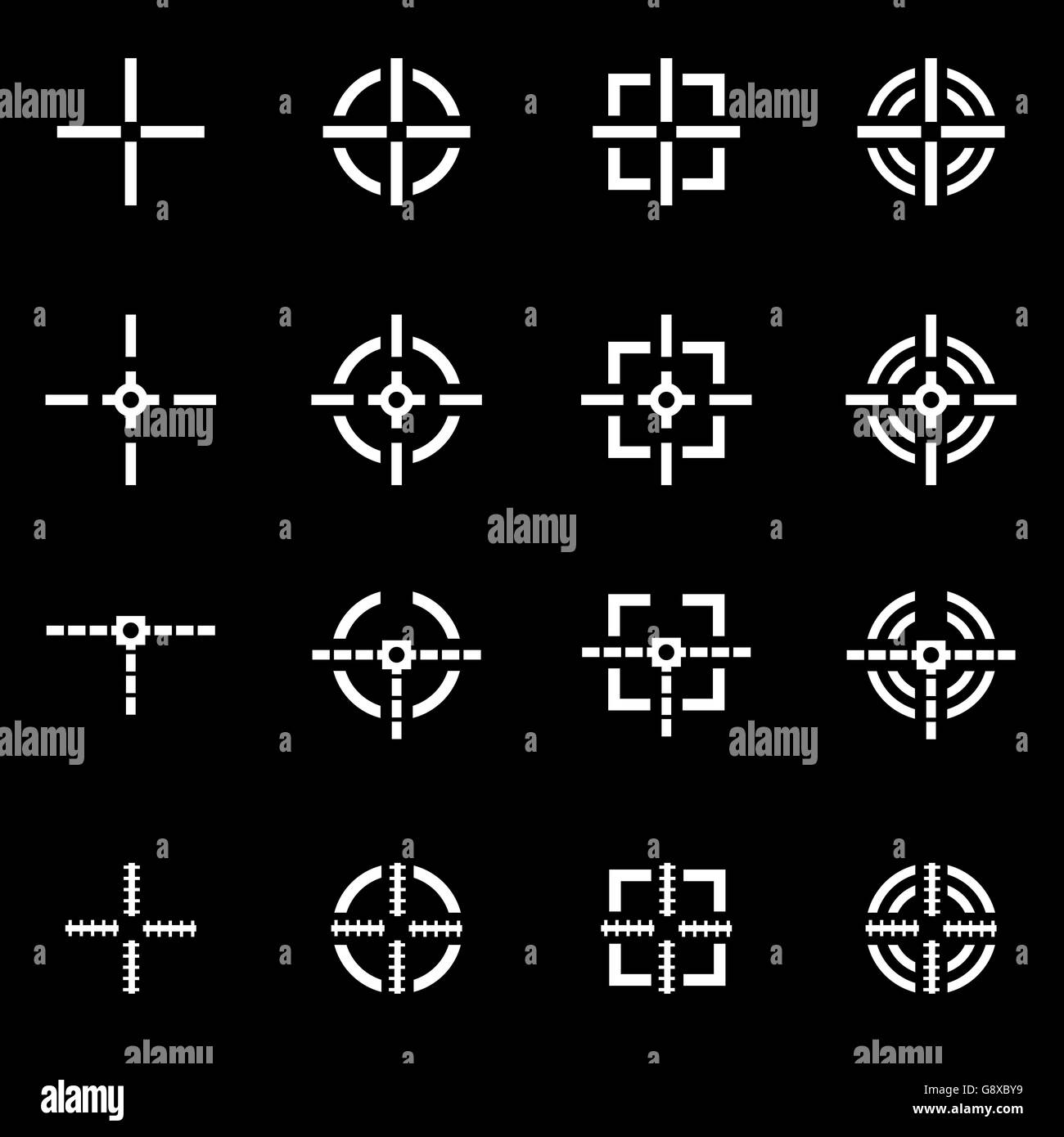 Circle cross game icon Black and White Stock Photos & Images - Alamy