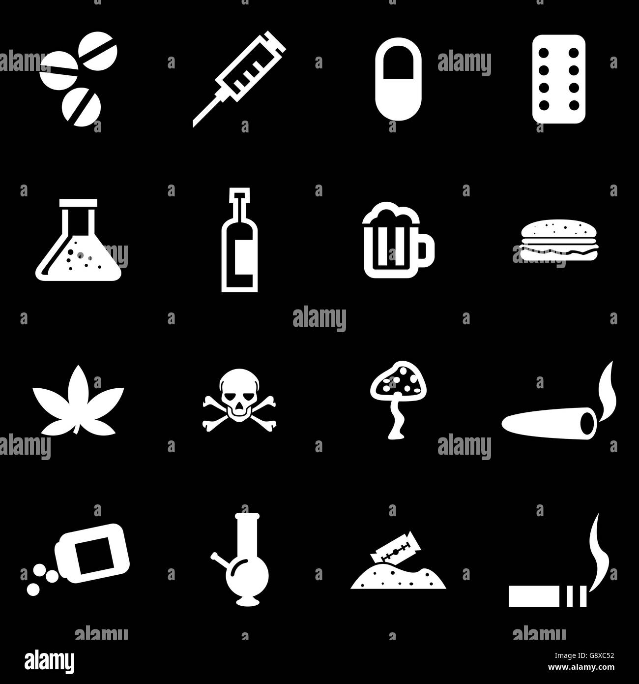 Vector white drugs icon set Stock Vector Image & Art - Alamy