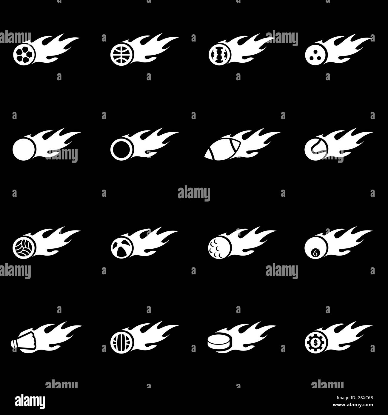 Vector white file sport balls icon set Stock Vector Image & Art - Alamy