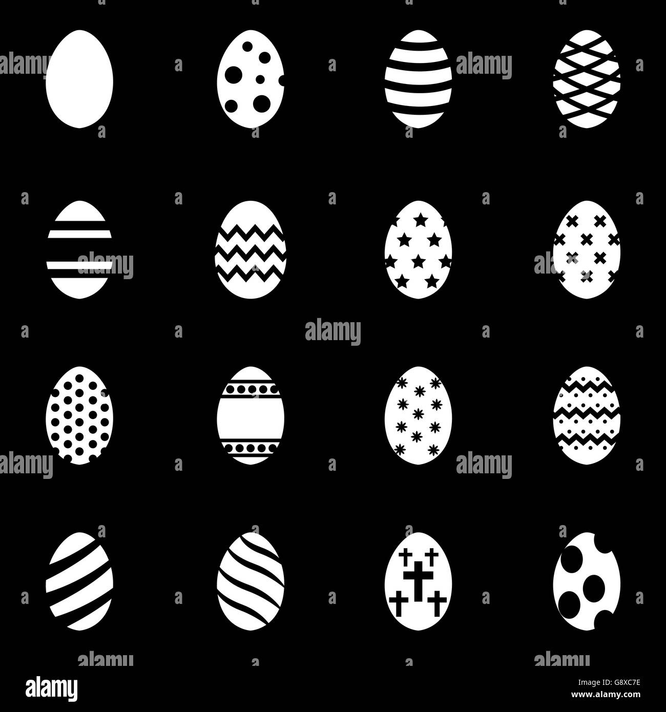Vector white easter icon set Stock Vector Image & Art - Alamy