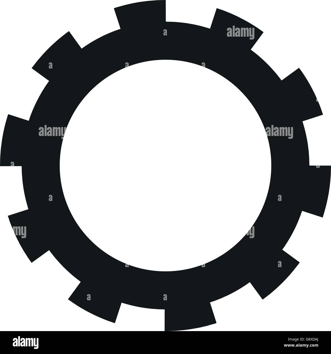 single gear icon Stock Vector Image & Art - Alamy