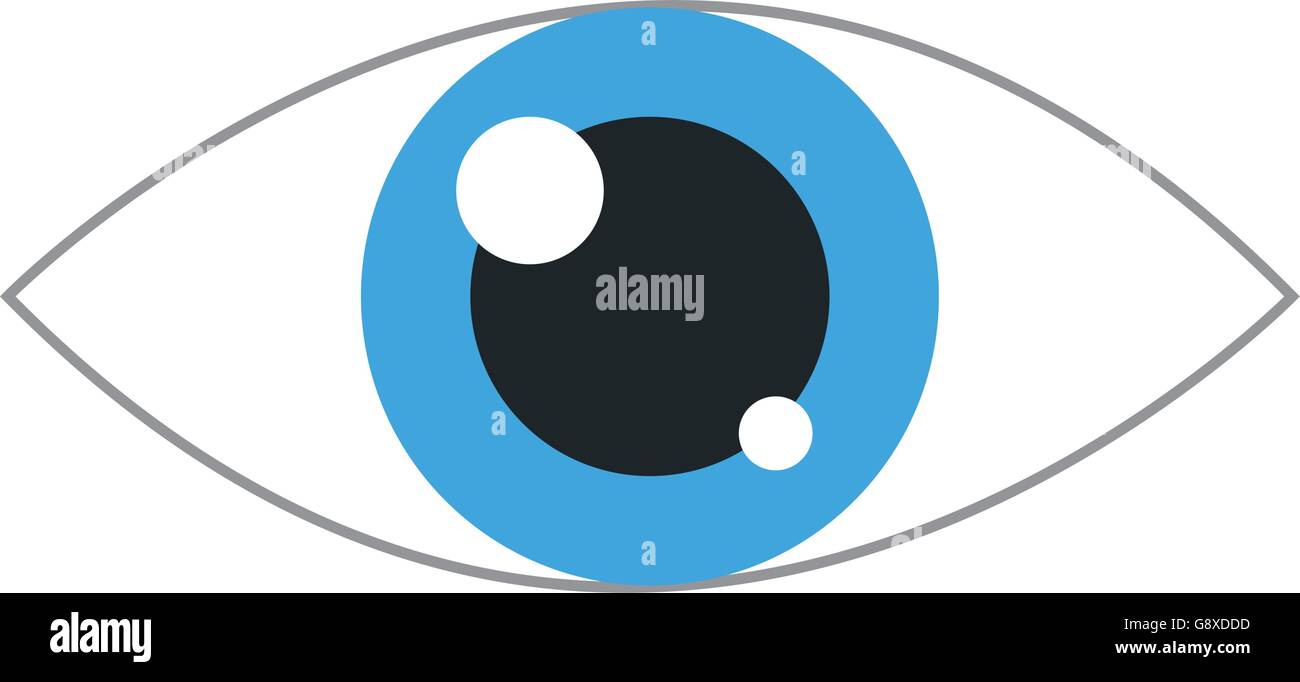 simple blue eye icon Stock Vector Image & Art - Alamy