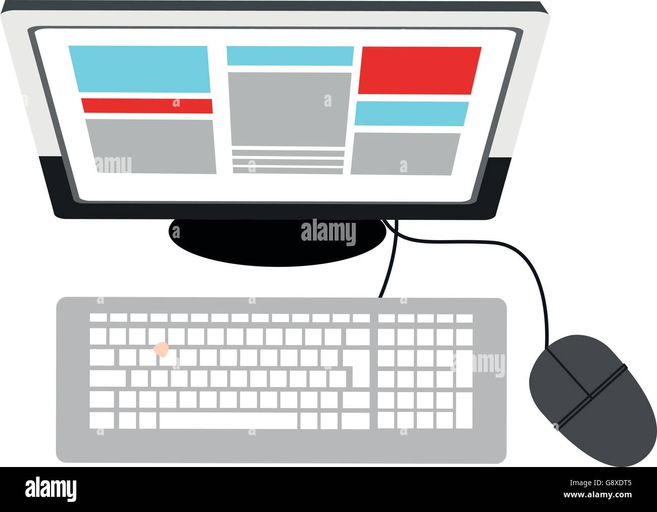 desk computer topview icon Stock Vector Image & Art - Alamy