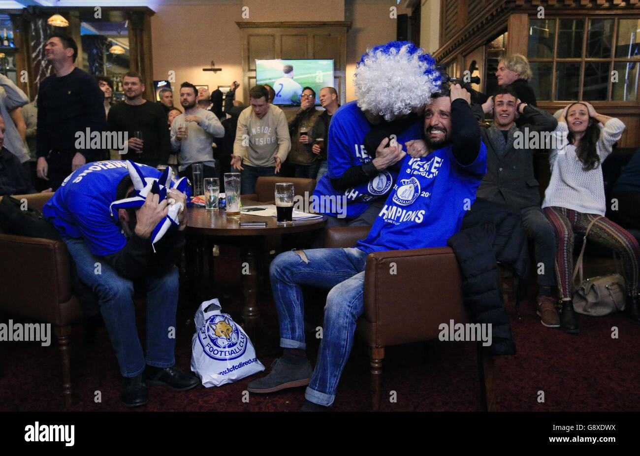 Leicester City Fans Watch Chelsea v Tottenham Hotspur. Leicester City ...