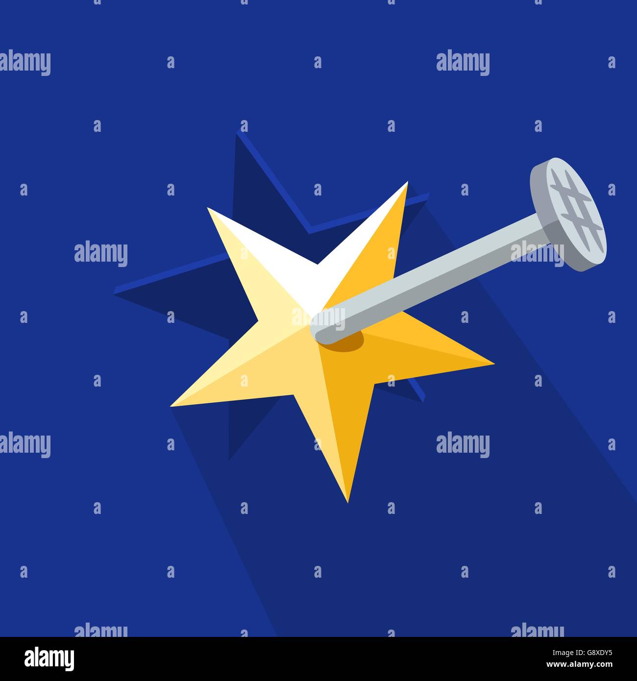 European Union star nailed vector Stock Vector Image & Art - Alamy