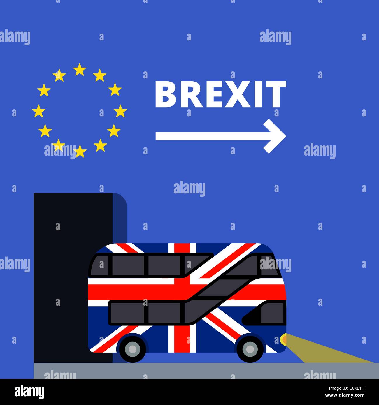 Brexit leave bus Stock Vector Images - Alamy