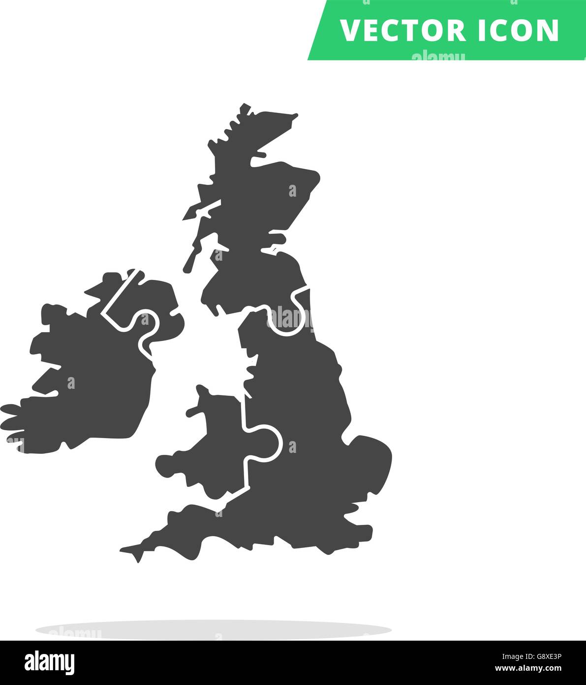 Map of the uk blank Stock Vector Images - Alamy
