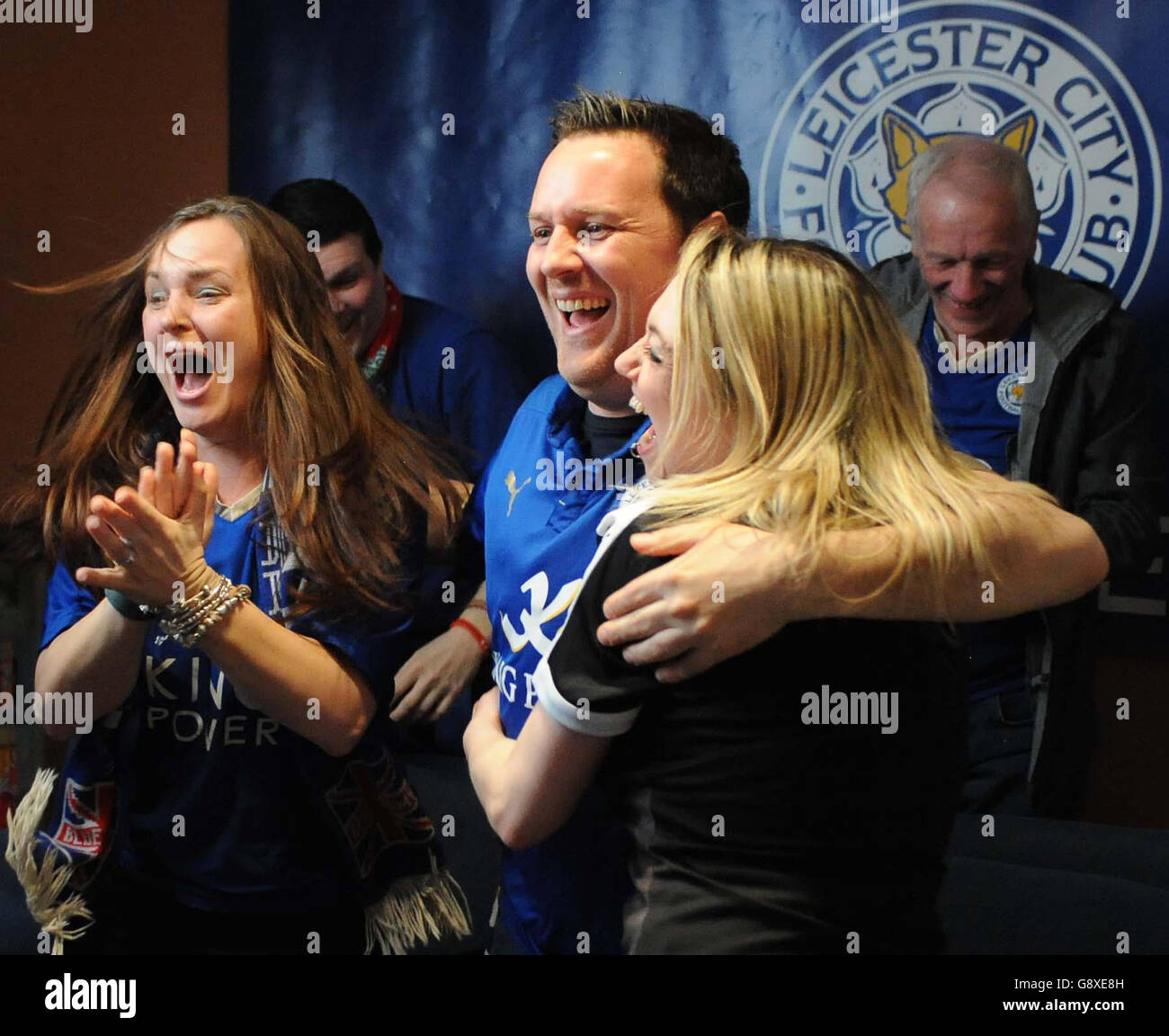 Steve worthy centre celebrates home in leicester hi-res stock ...
