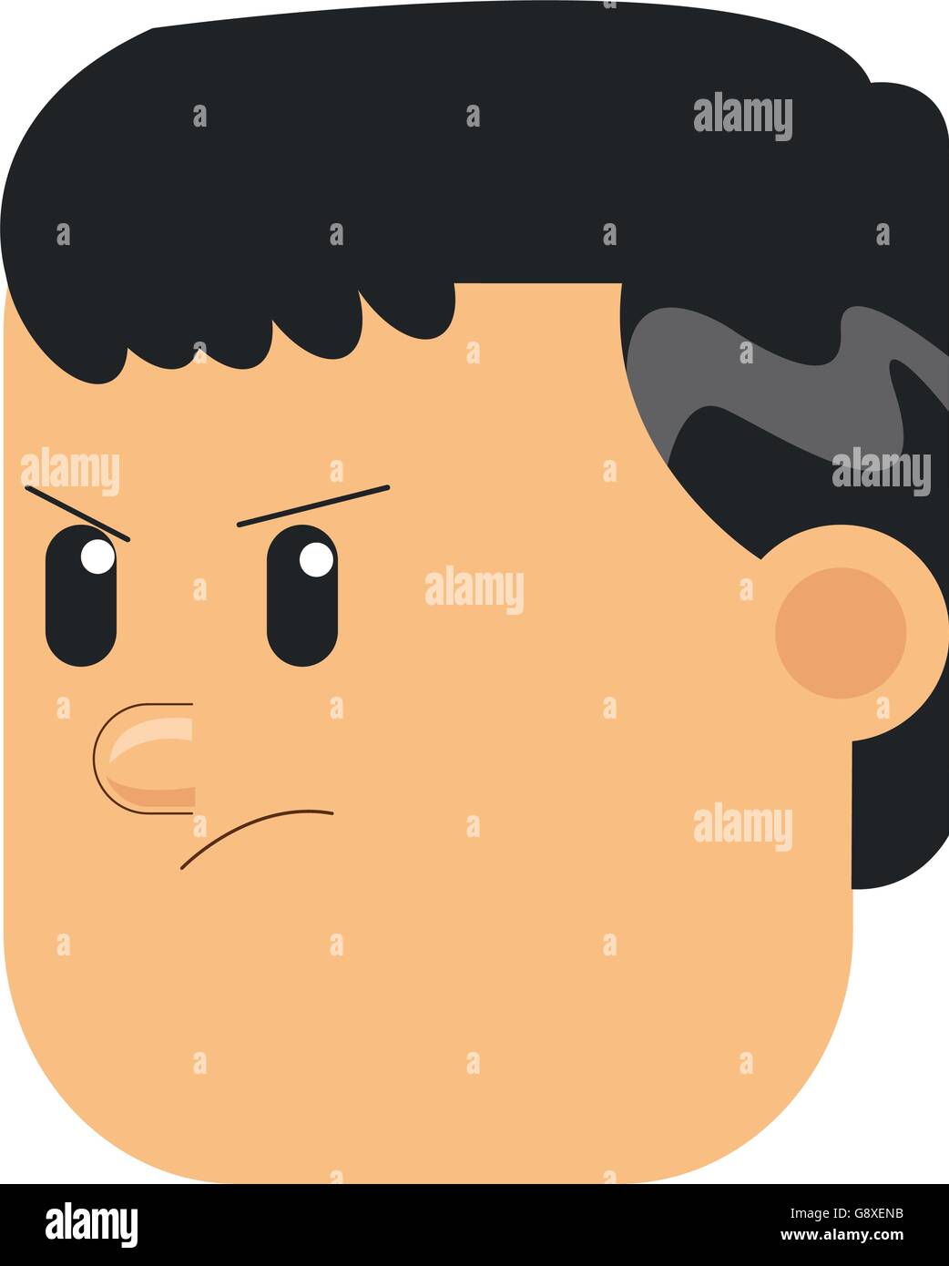 face of angry man icon Stock Vector Image & Art - Alamy