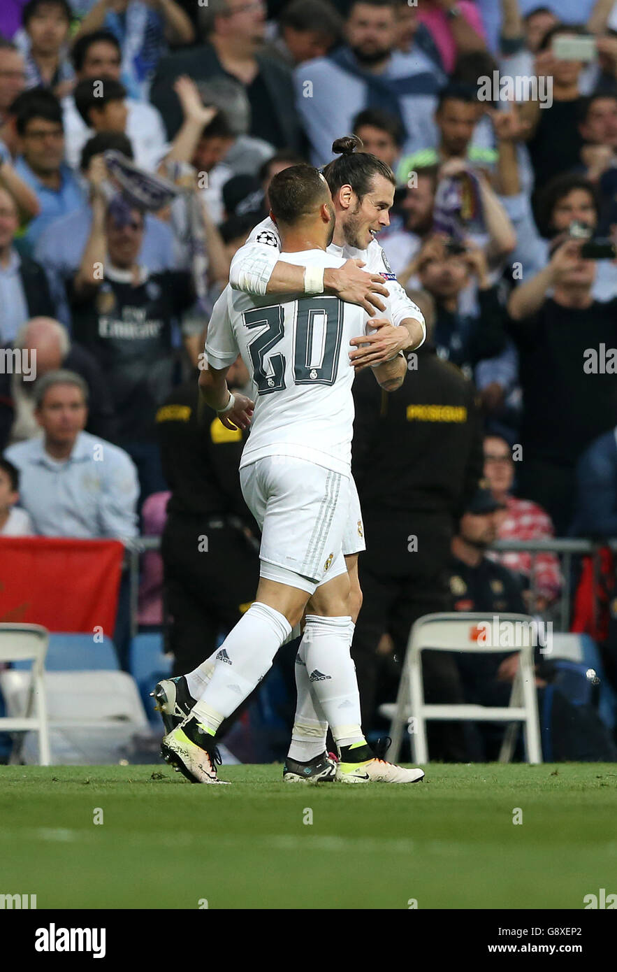 Real madrids bale the uefa champions league semi final hi-res stock ...