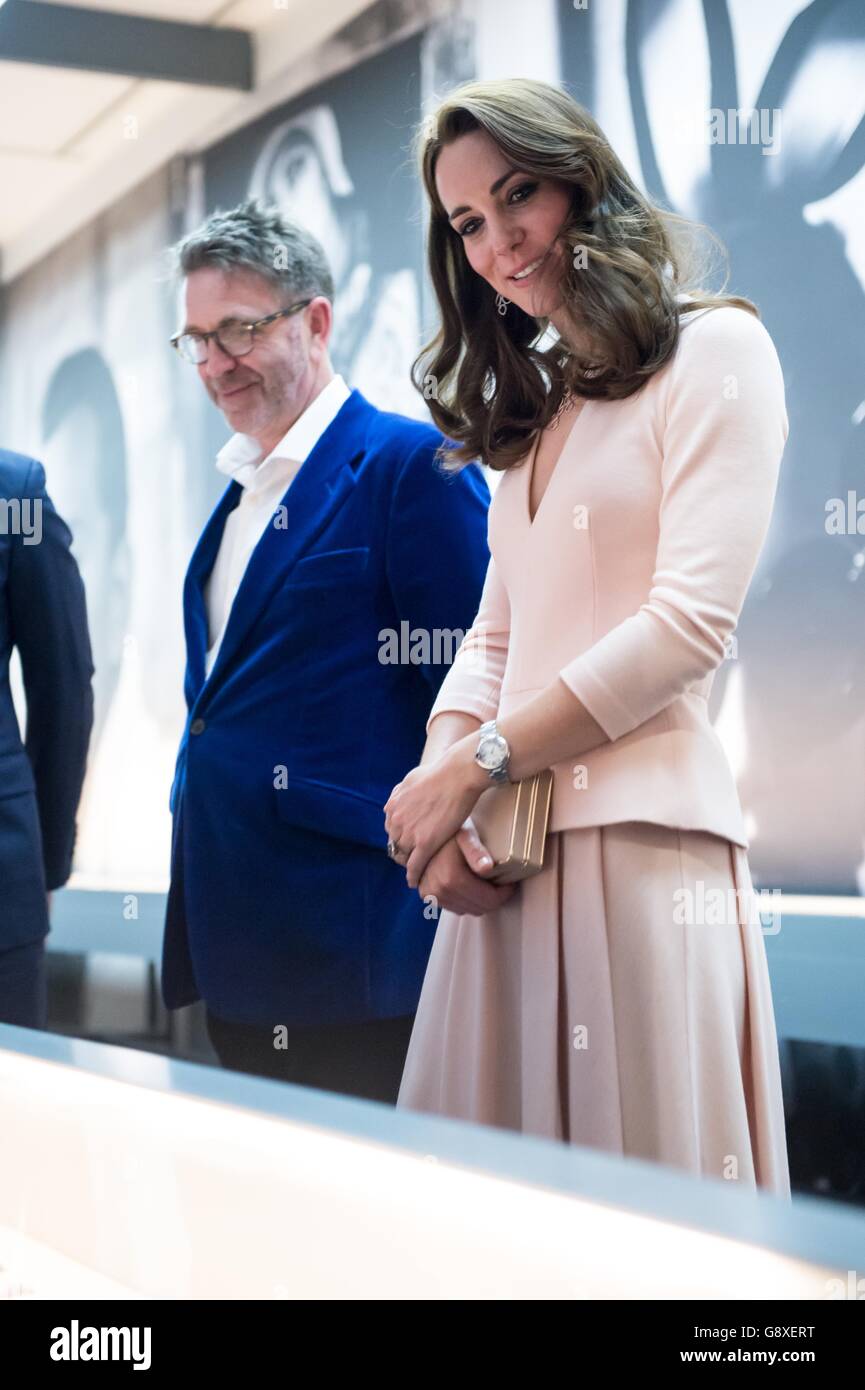 The Duchess of Cambridge during a visit to the National Portrait ...
