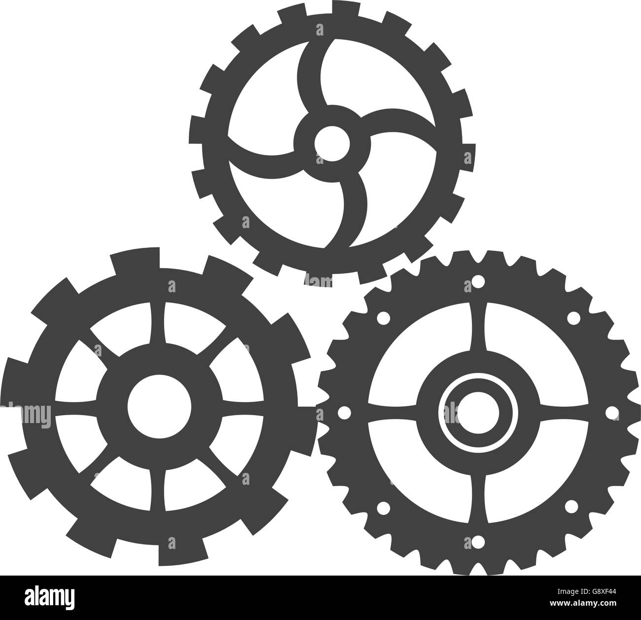 three gears icon Stock Vector Image & Art - Alamy
