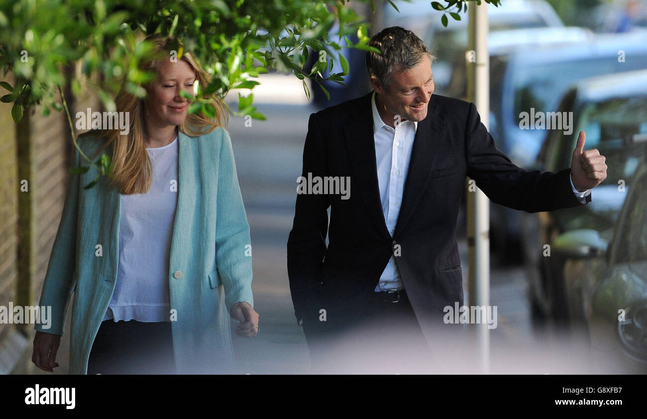 Conservative London mayoral candidate Zac Goldsmith arrives with his ...