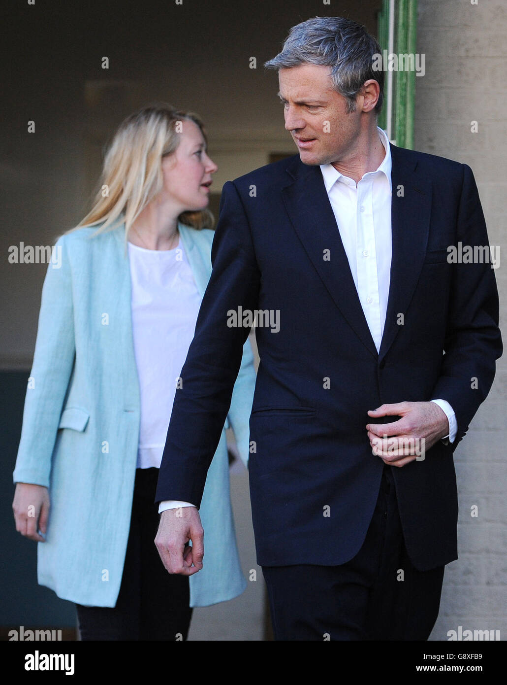Conservative London mayoral candidate Zac Goldsmith leaves with his ...