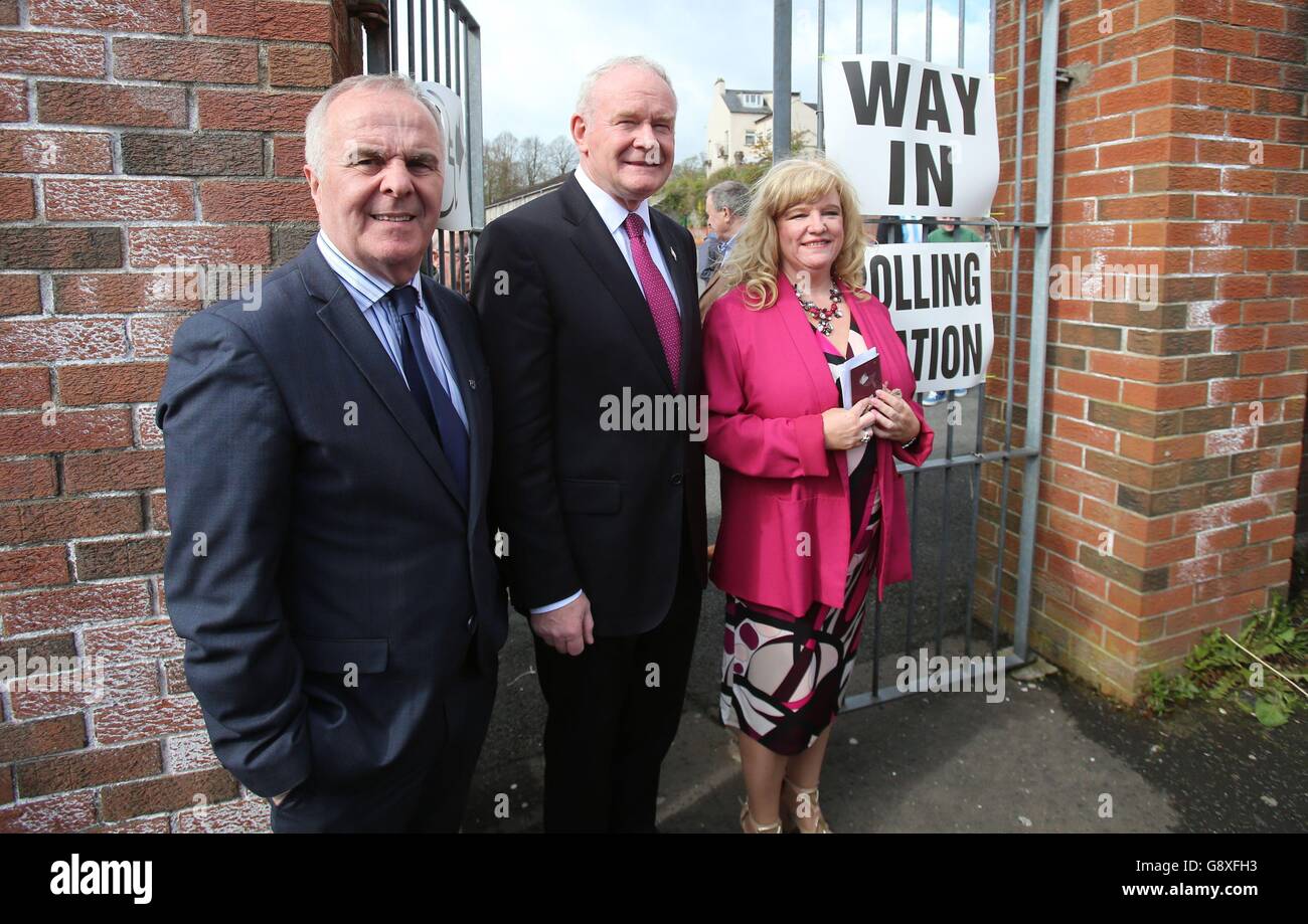 Sinn Fein candidates for Foyle (from the left) Raymond McCartney ...