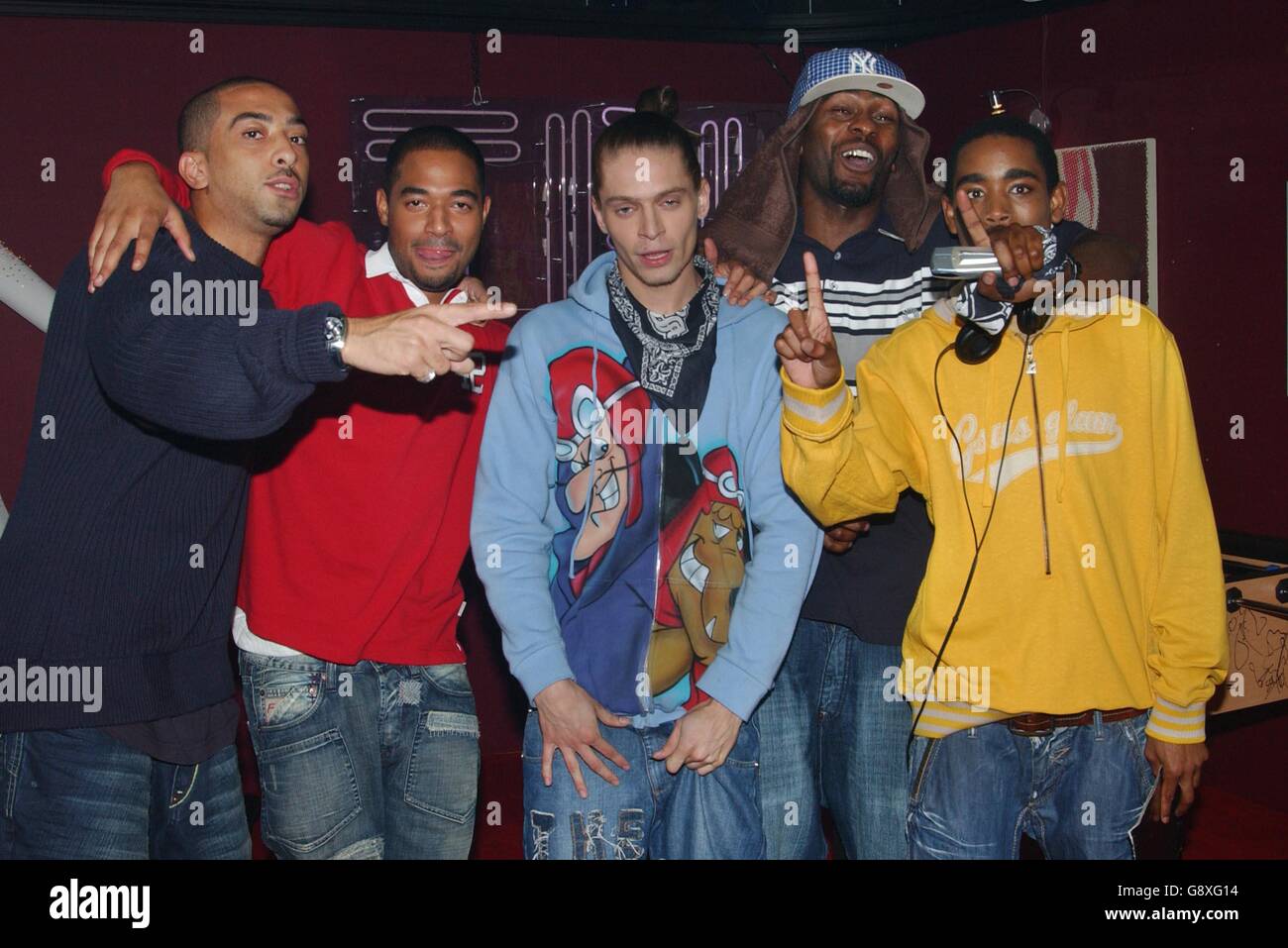 Roll Deep during their guest appearance on MTV's TRL - Total Request ...