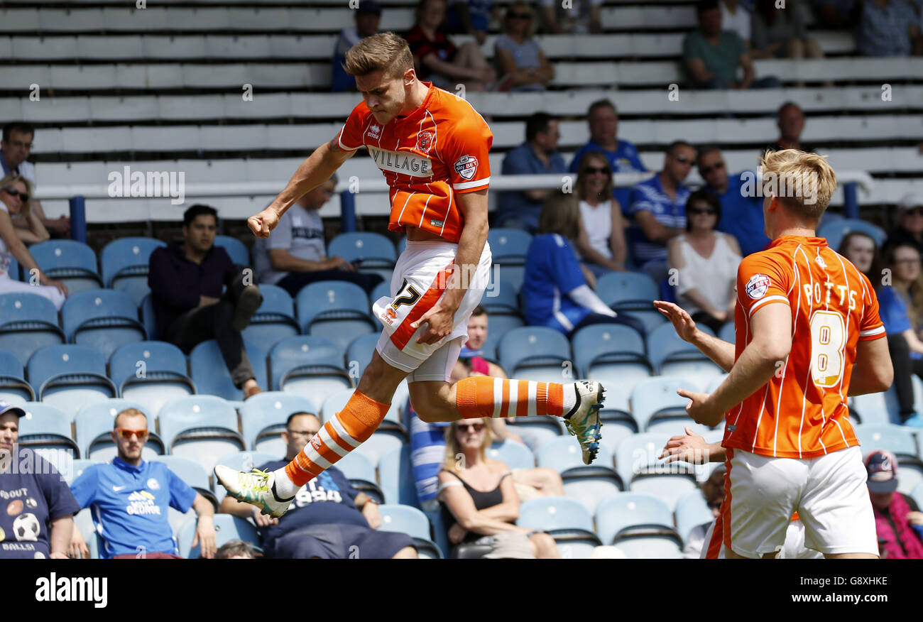 Blackpool's Jacob Blyth celebrates scoring their first goal Stock Photo ...