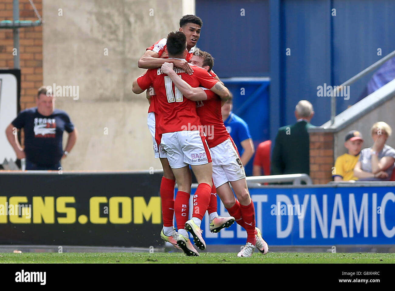Barnsley's Sam Winnall (right) celebrates scoring their second goal of ...