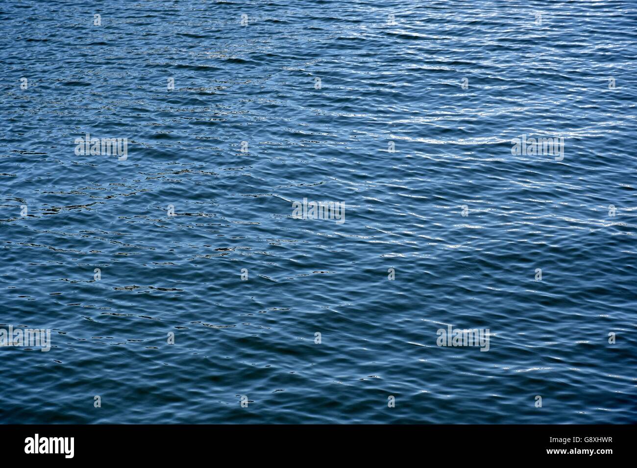 Water ripples across the calm bay water Stock Photo - Alamy