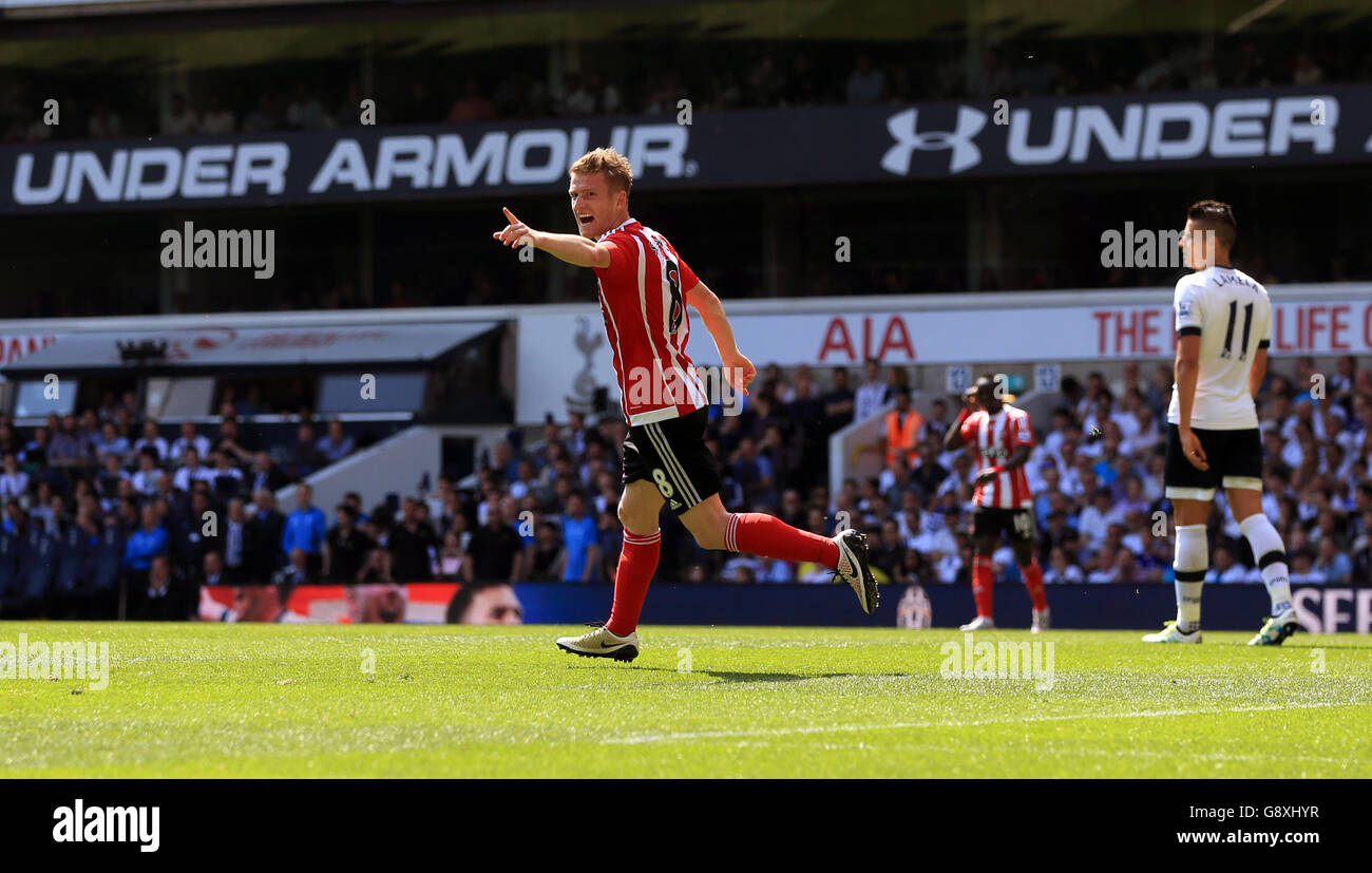 Southampton's Steven Davis celebrates scoring his side's first goal of ...