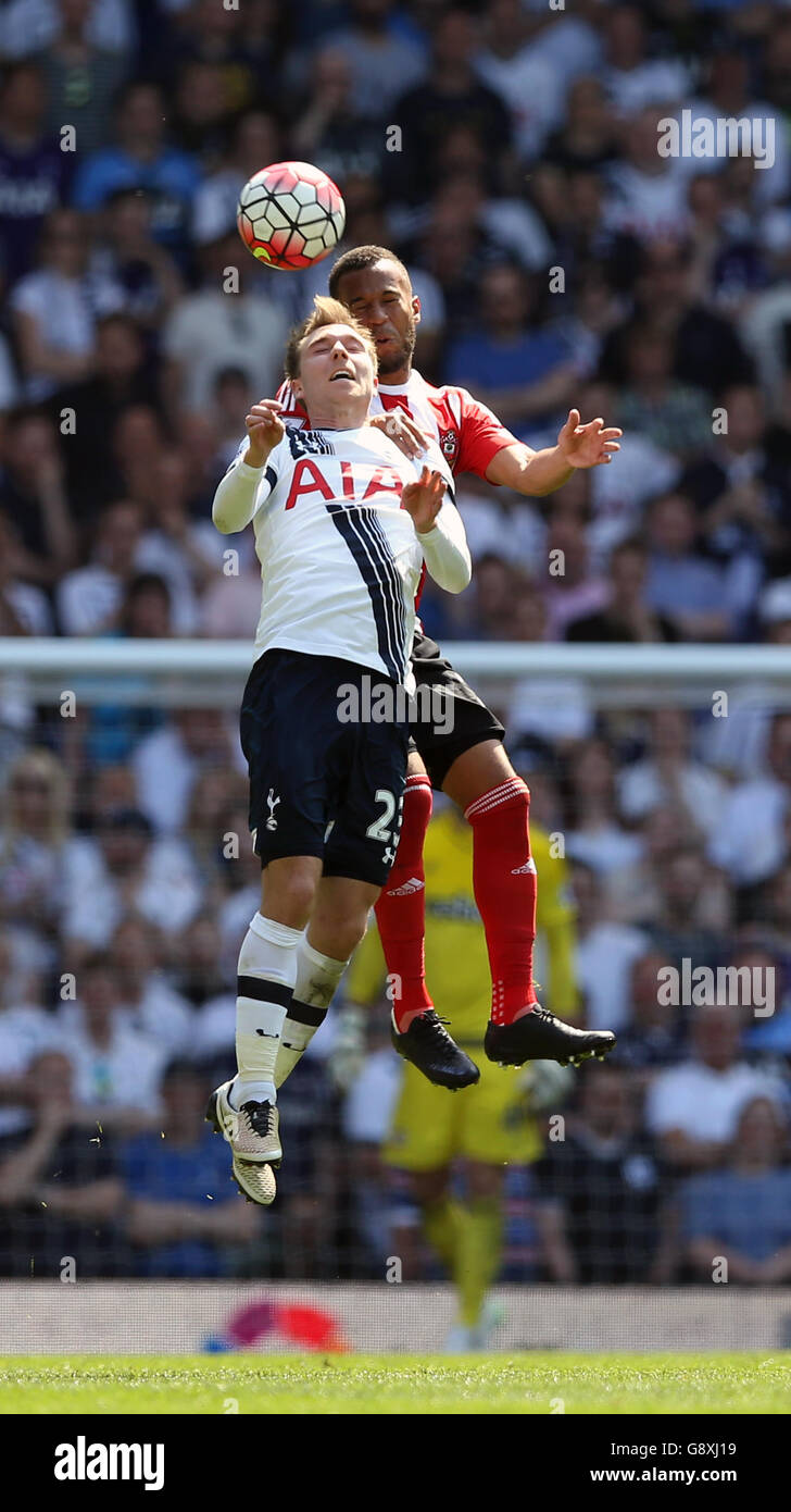 Tottenham Hotspur's Christian Eriksen (left) and Southampton's Ryan ...