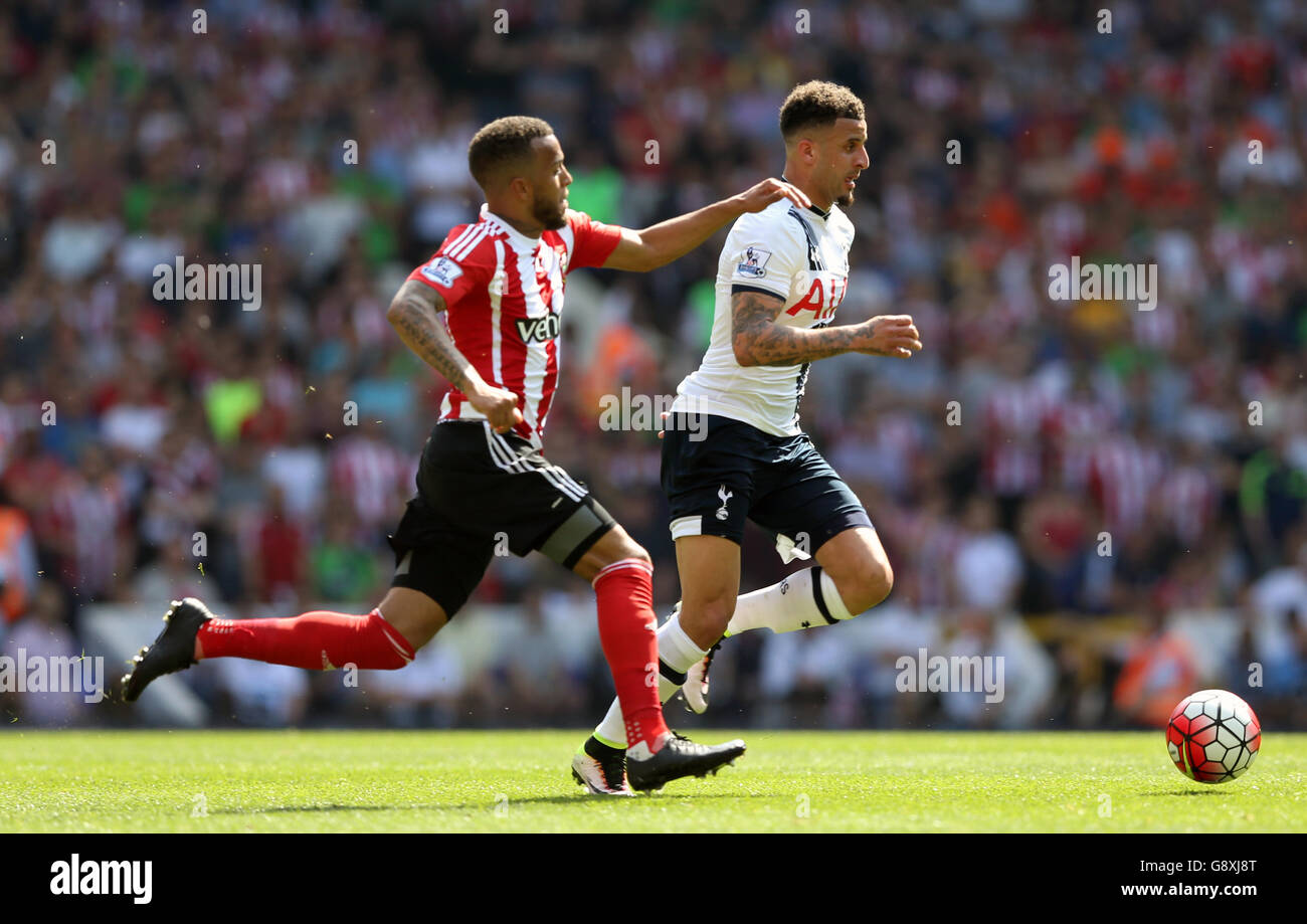 Tottenham Hotspur's Kyle Walker (right) and Southampton's Ryan Bertrand ...