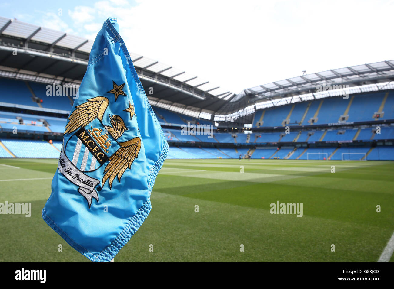 A view of a corner flag before the Barclays Premier League match at the ...