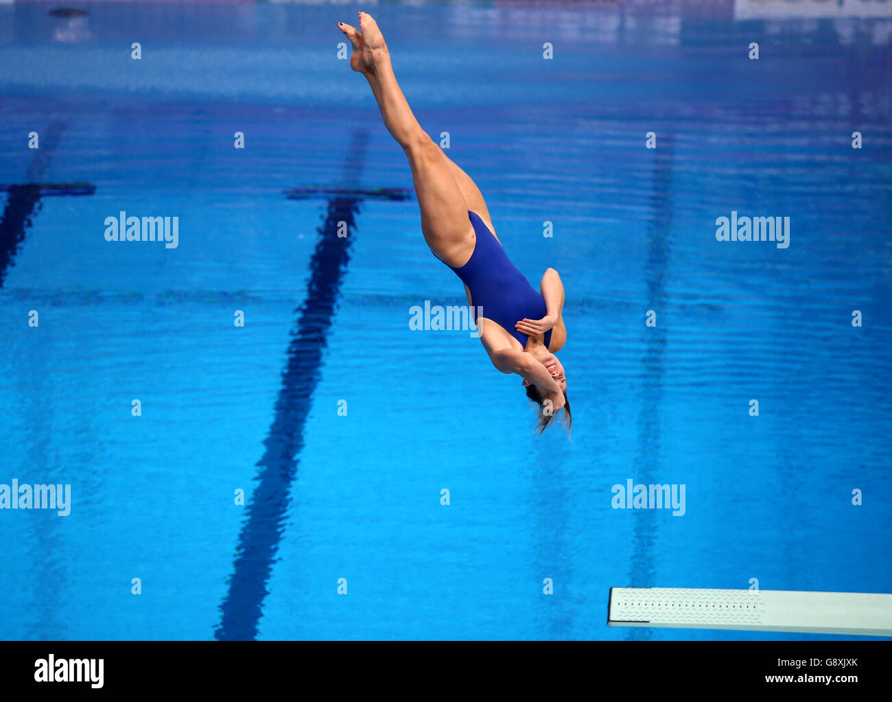 Great Britain's Grace Reid competes in the Women's 1m Springboard ...