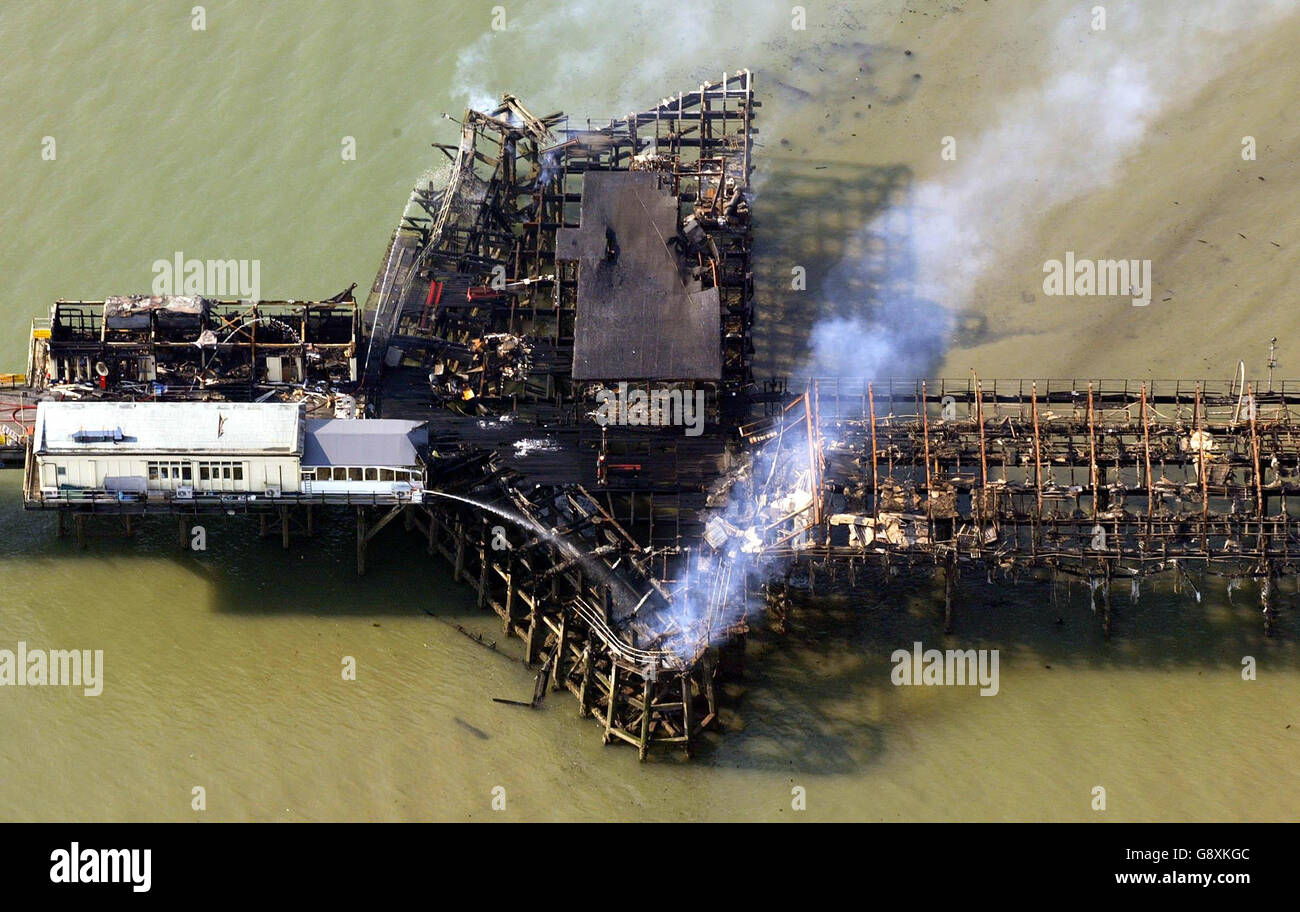 Southend pier fire hi-res stock photography and images - Alamy