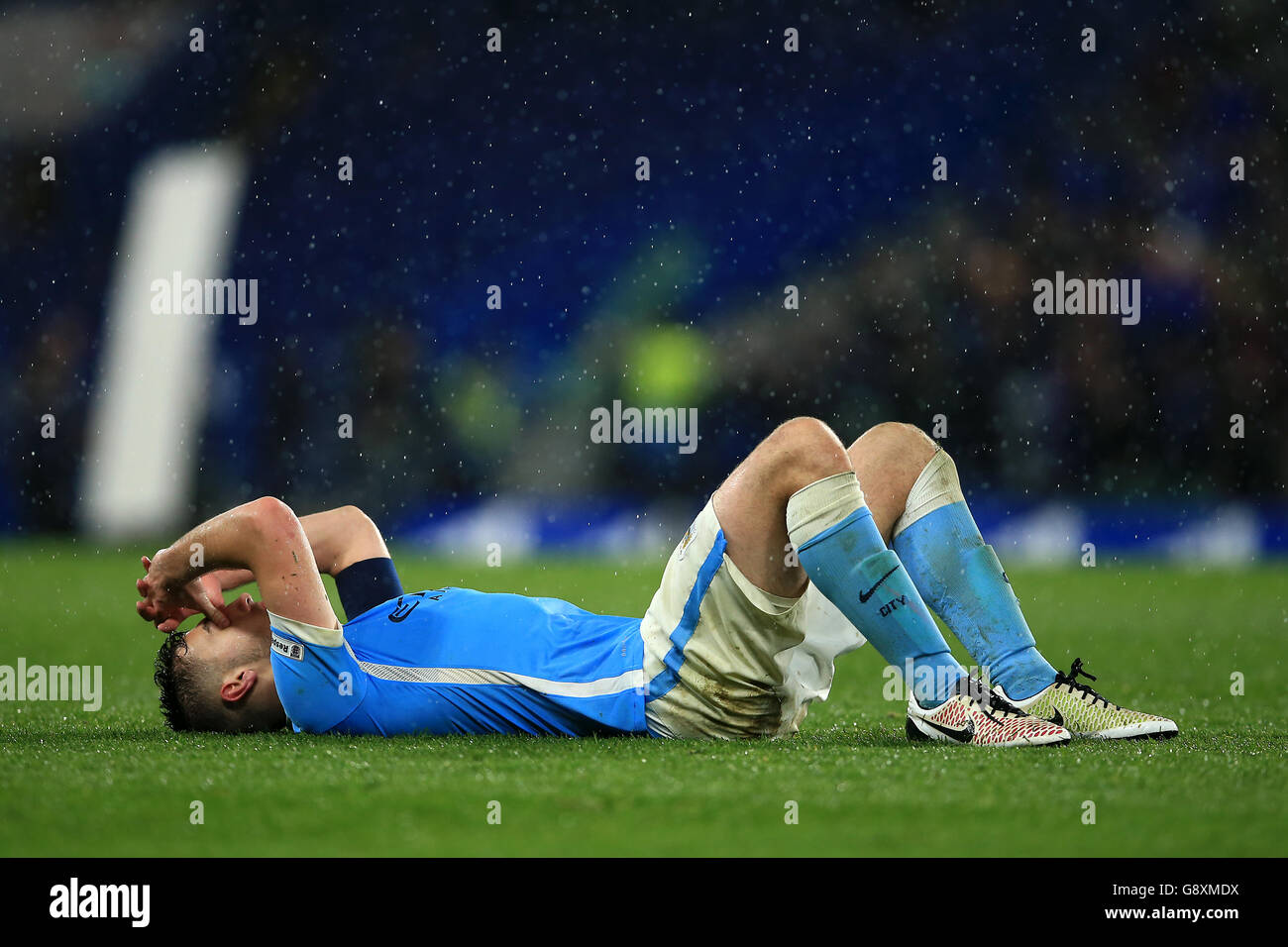 Manchester City's Charlie Oliver shows his dejection after the final ...