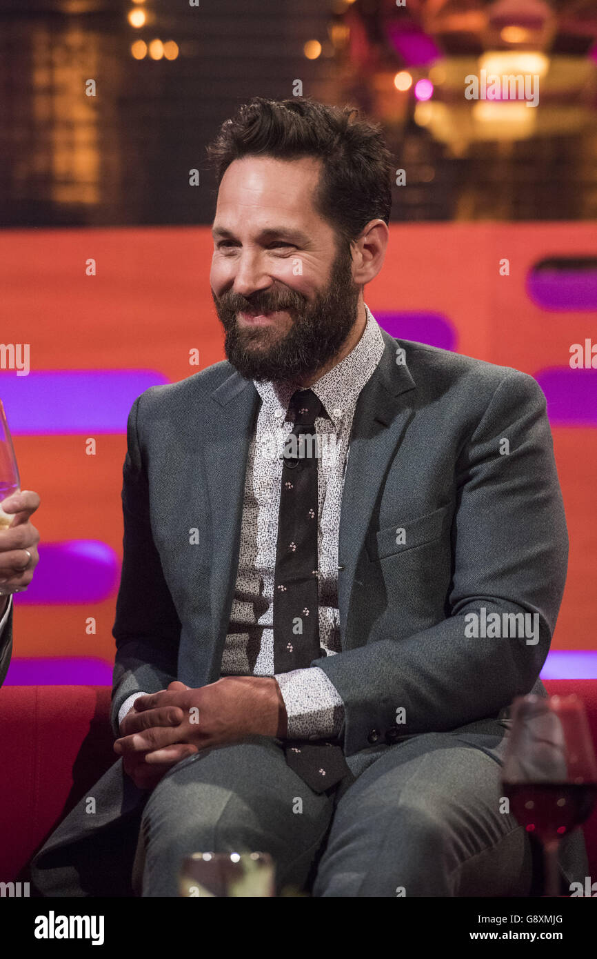 Paul Rudd during filming of The Graham Norton Show, at The London ...