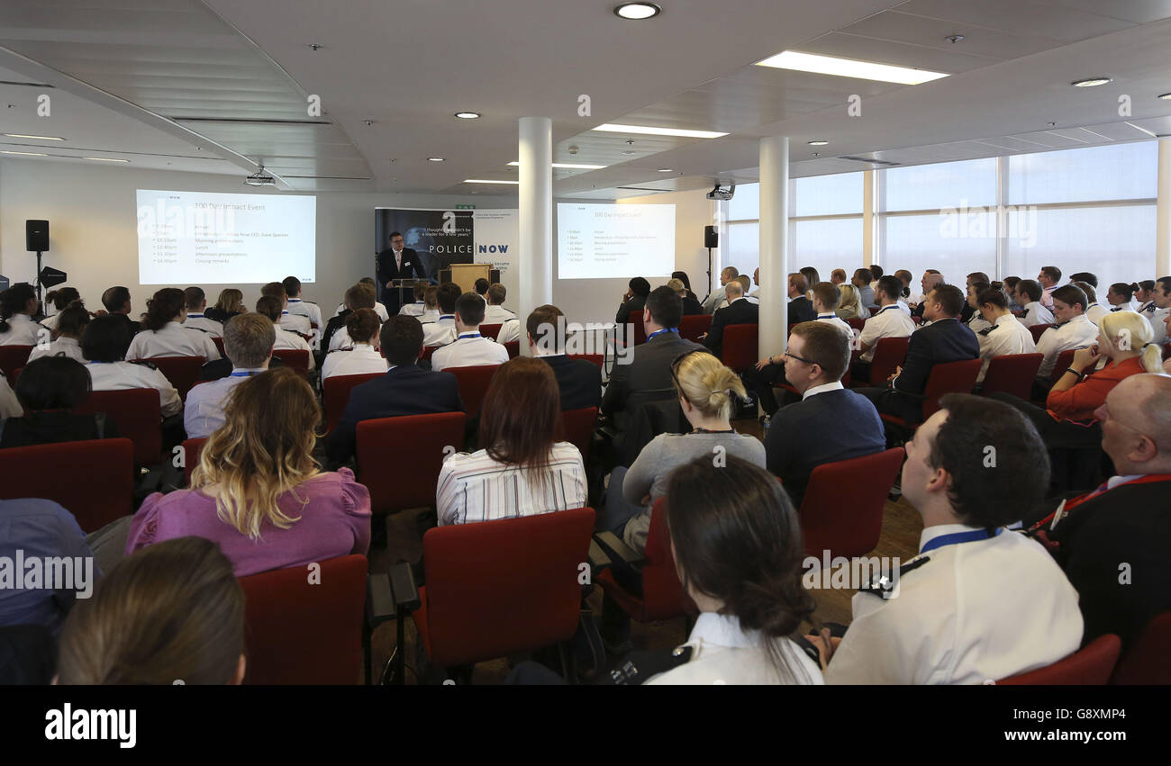 Police Now 100 day impact event Stock Photo - Alamy