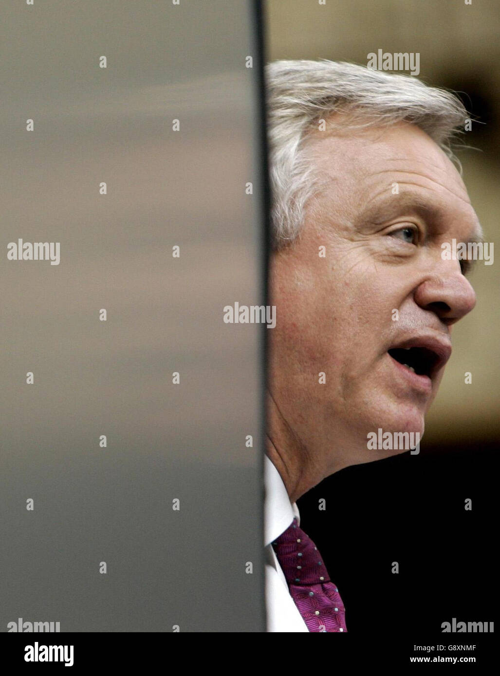 Shadow Home secretary David Davis addresses a fringe meeting at ...