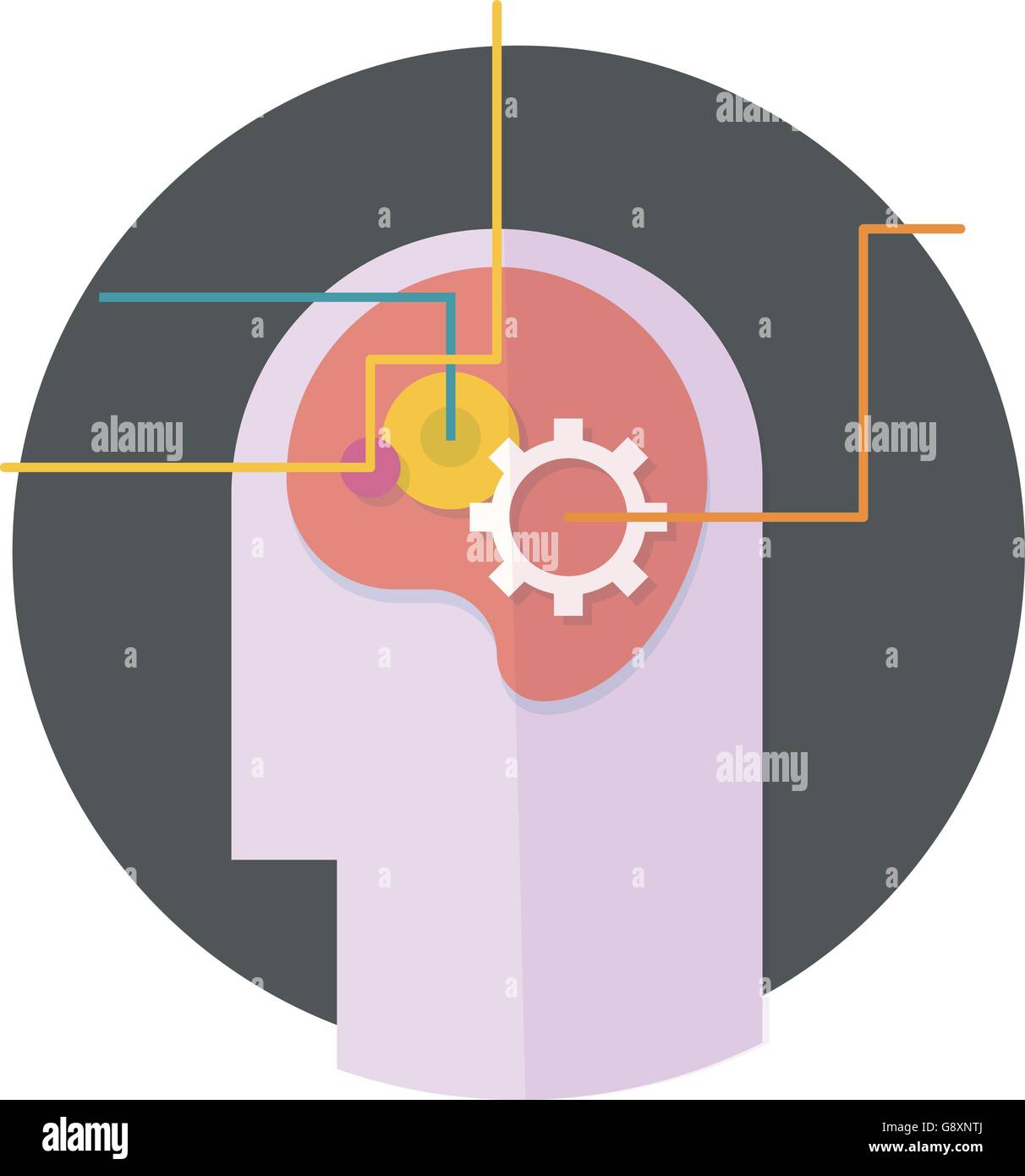Man thinking isolated label hi-res stock photography and images - Alamy
