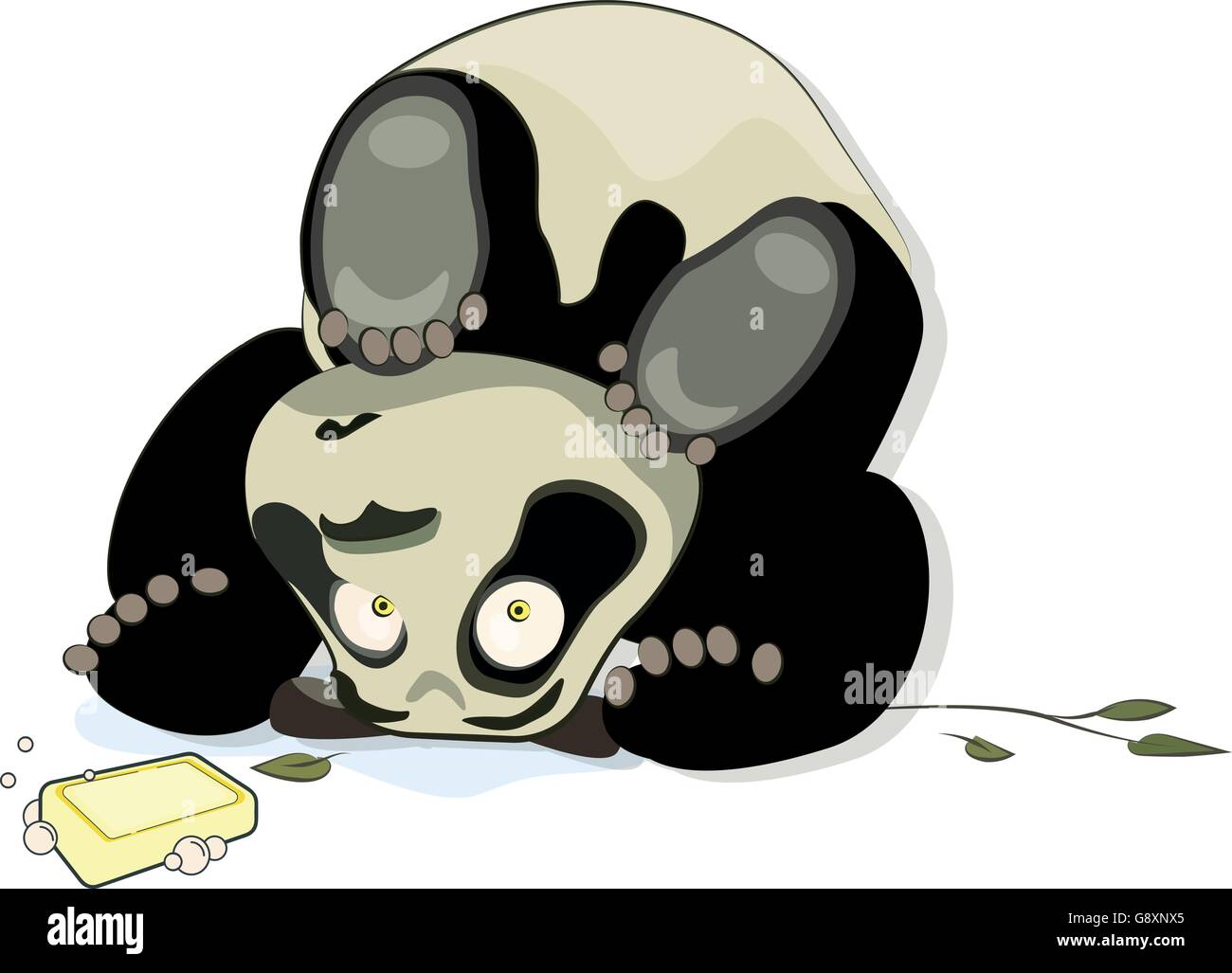 panda rests on his head Stock Vector Image & Art - Alamy