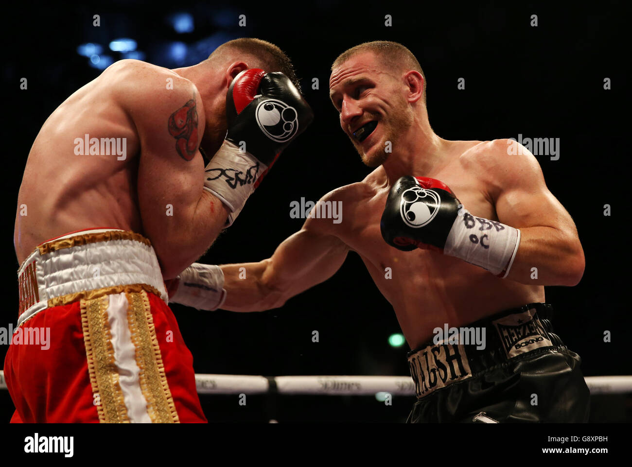 Copper Box Arena Boxing. Ryan Walsh (right) and James Tennyson during ...