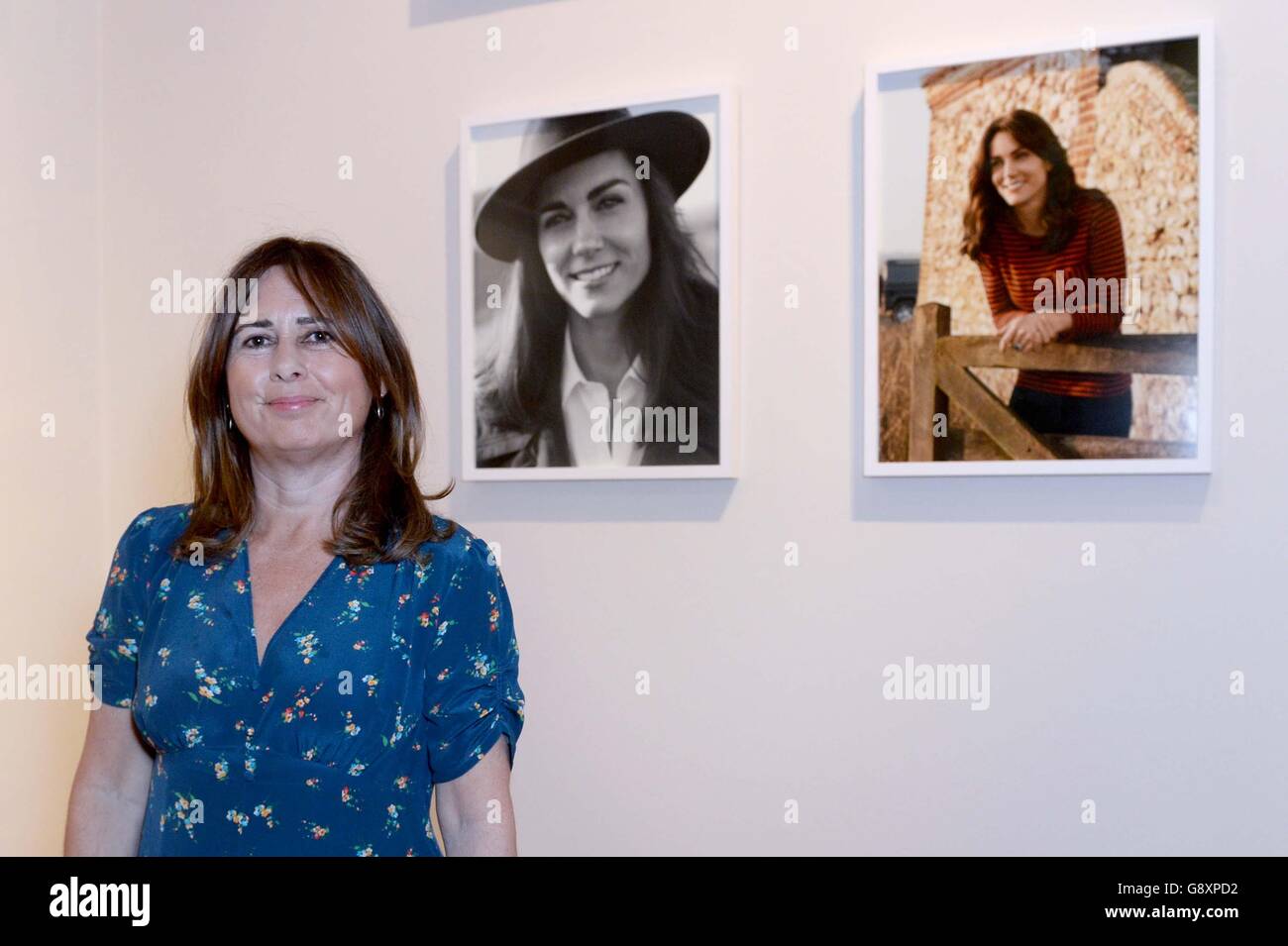 Vogue editor Alexandra Shulman in front of two new portraits of the ...