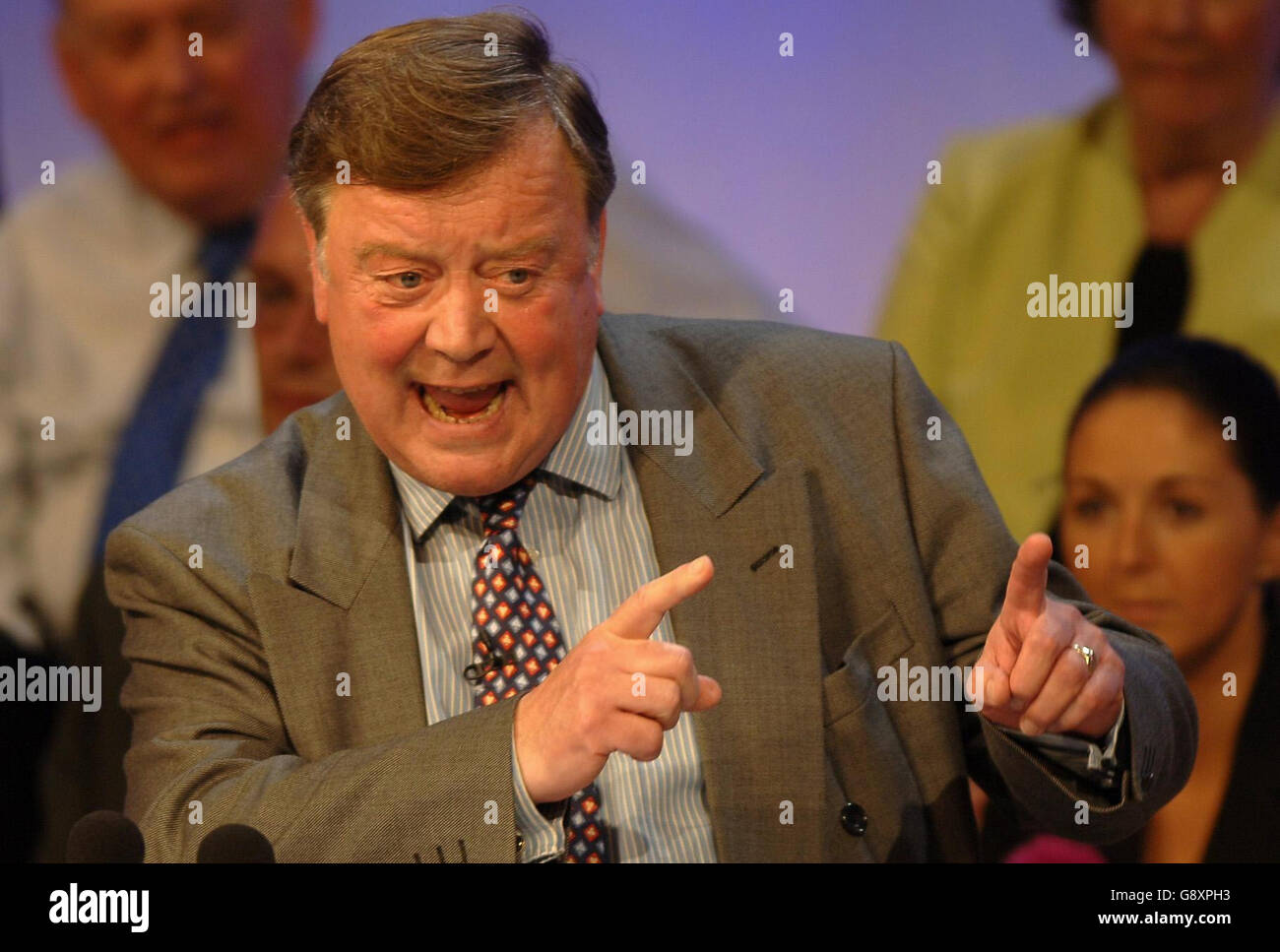 Conservative leadership contender Ken Clarke, during his address to the ...