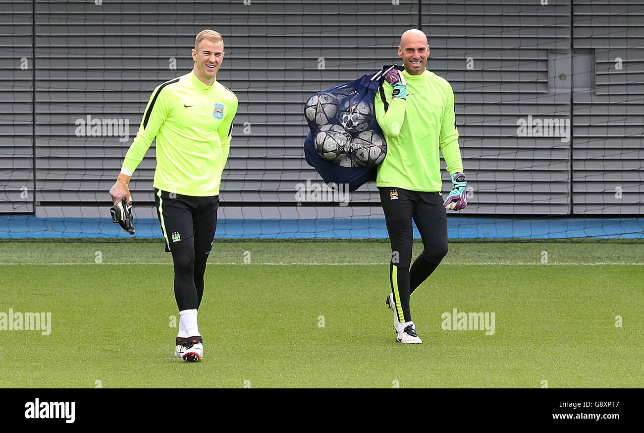 Manchester City Training Session - City Football Academy Stock Photo ...