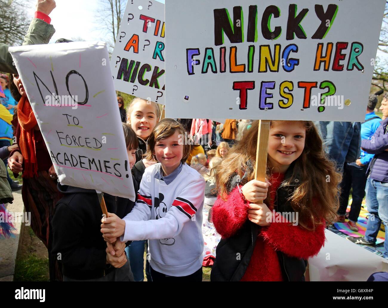 Children at a rally with their parents in preston park hi-res stock ...