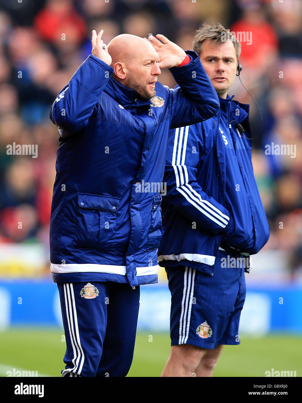 Sunderland Goalkeeping Coach Adrian Tucker with first team coach Robbie ...