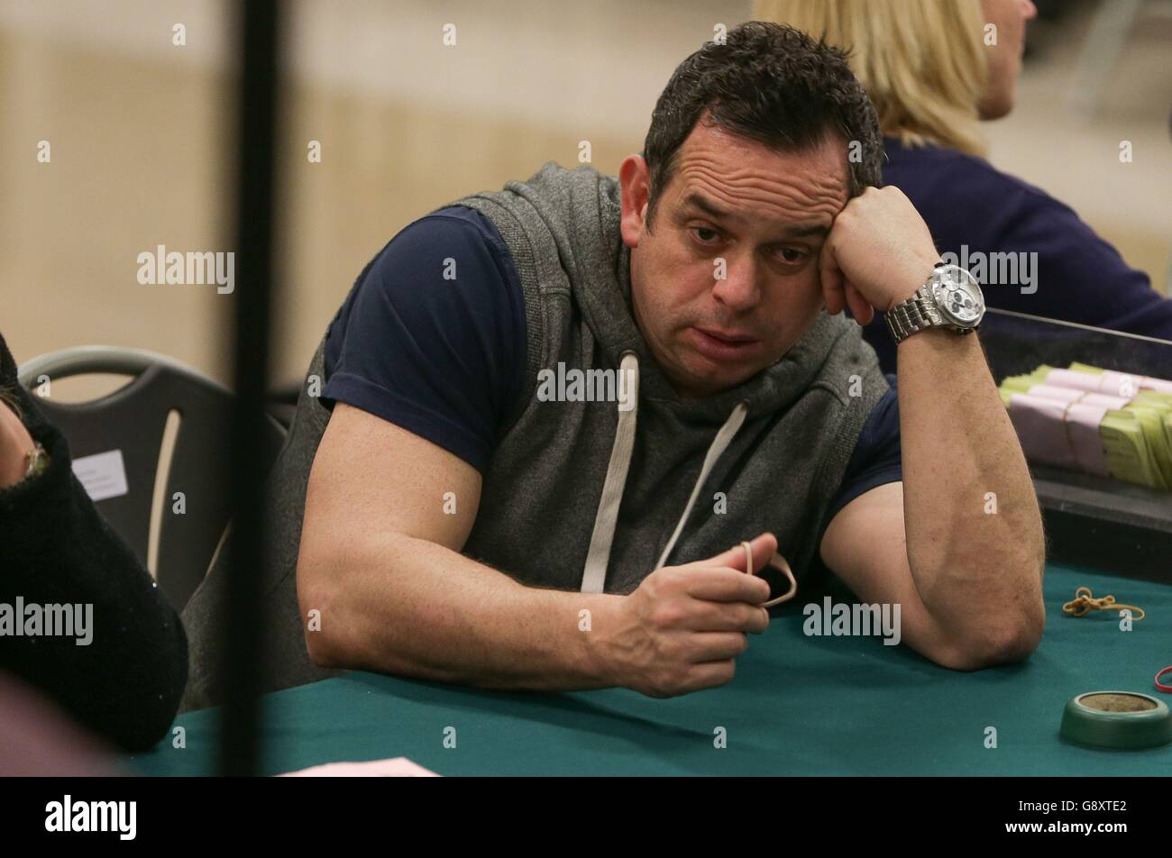 A count volunteer resting at the Latton Bush Centre, Southern Way ...