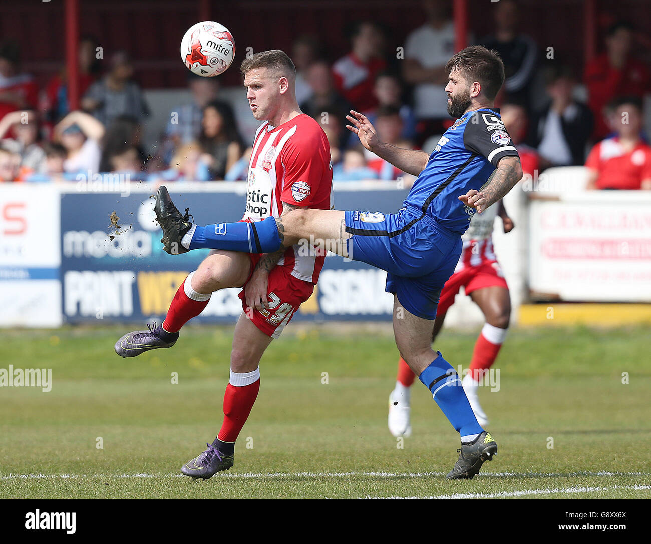 Accrington Stanley's Billy Kee and Stevenage Borough's Dean Wells ...