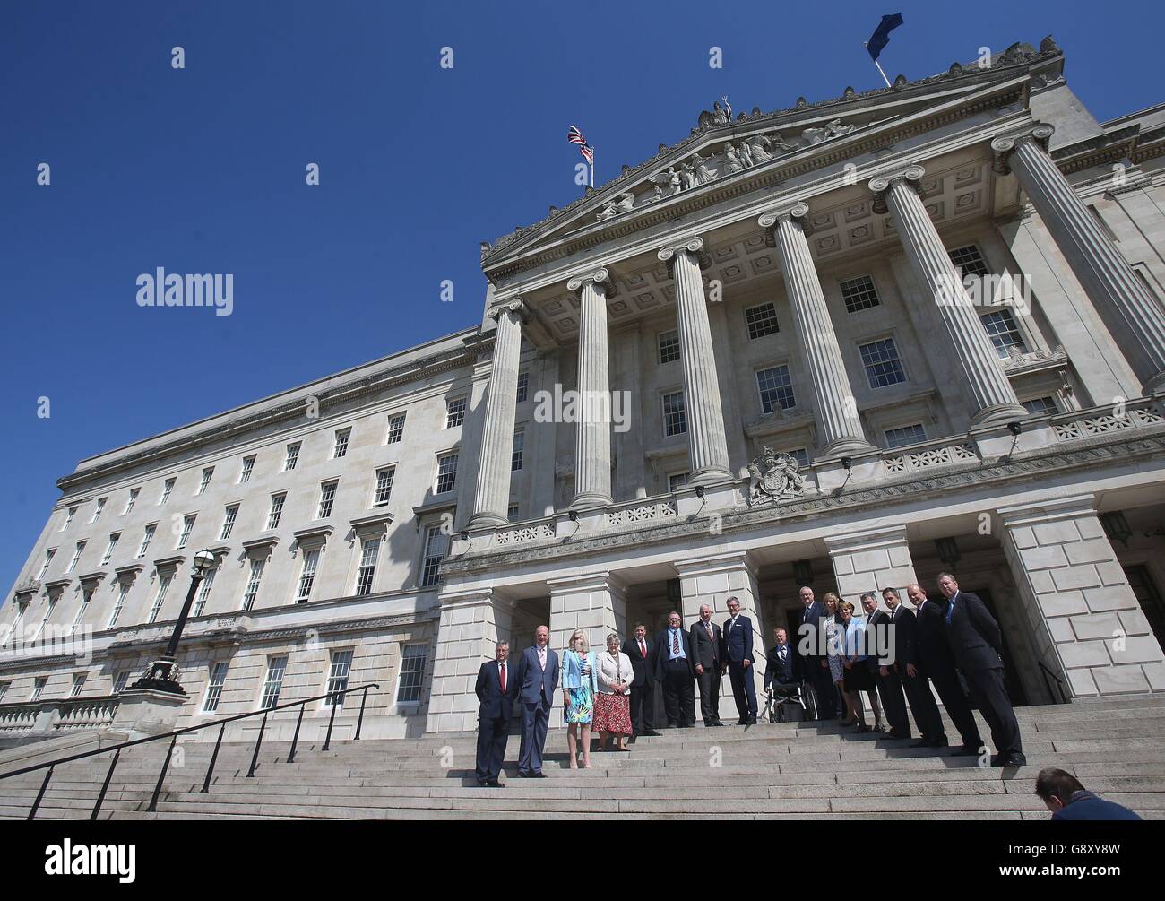 Assembly members outside stormont hi-res stock photography and images ...