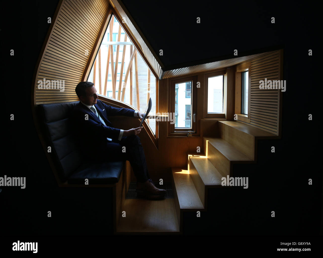 Newly elected Liberal Democrat MSP Alex Cole-Hamilton in his office in ...