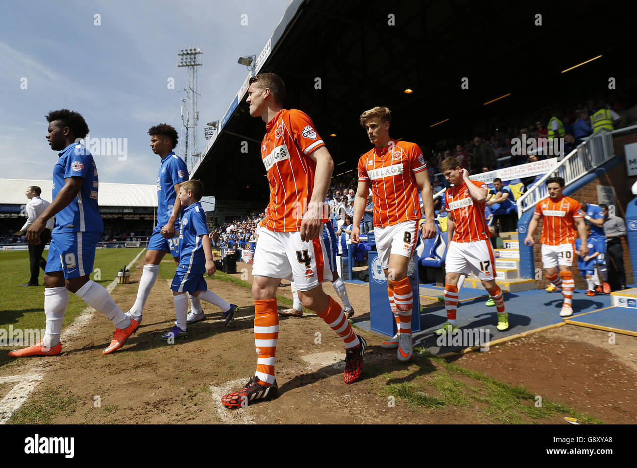 L-R: Blackpool's Jim McAlister, Brad Potts, Daniel Philliskirk and Jack ...