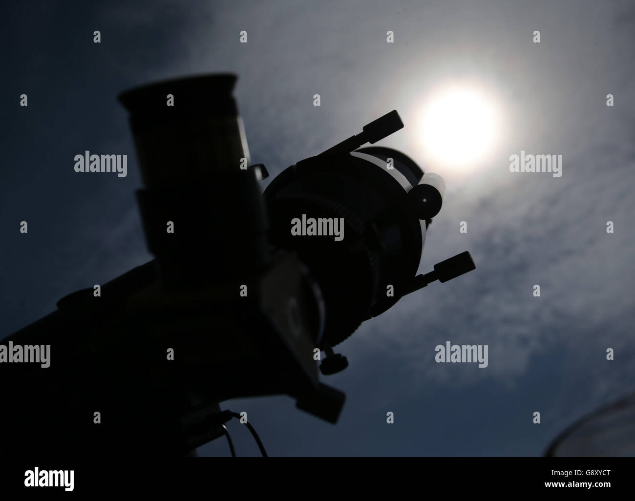 A telescope for members of the public to see the Transit of Mercury ...