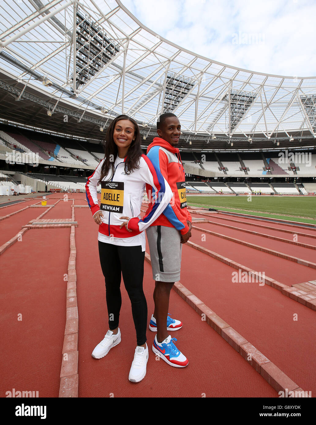 GB stars lay new track at the Olympic Stadium Stock Photo - Alamy
