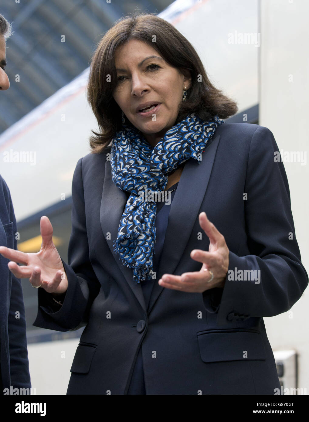 Mayor of Paris Anne Hidalgo at St Pancras station in London after she ...