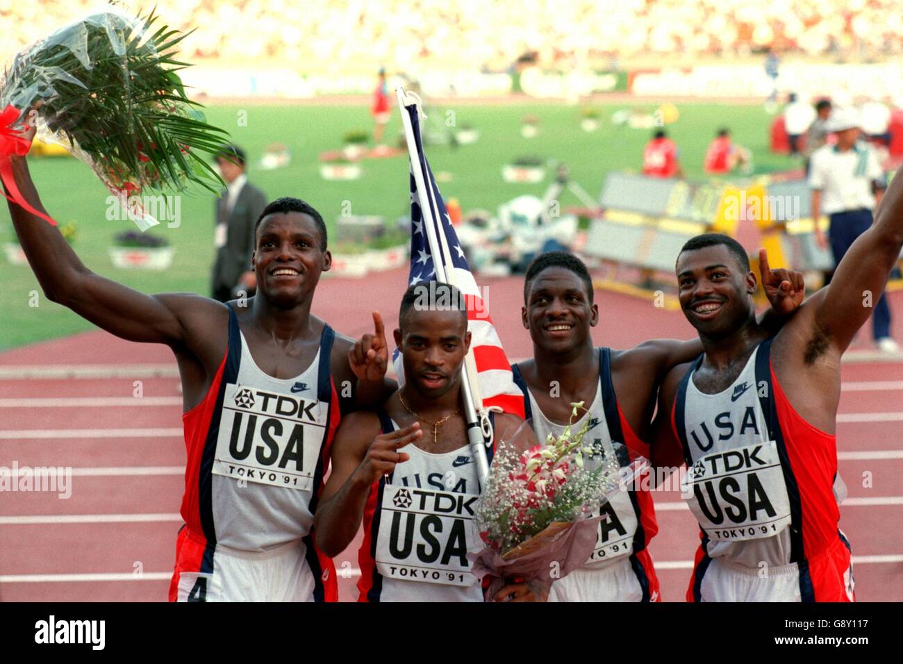 Athletics - World Championships Tokyo - 4 x 100m Relay Final Stock ...